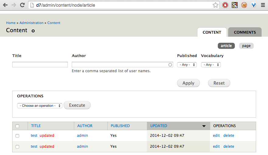 Node Admin | Drupal.org